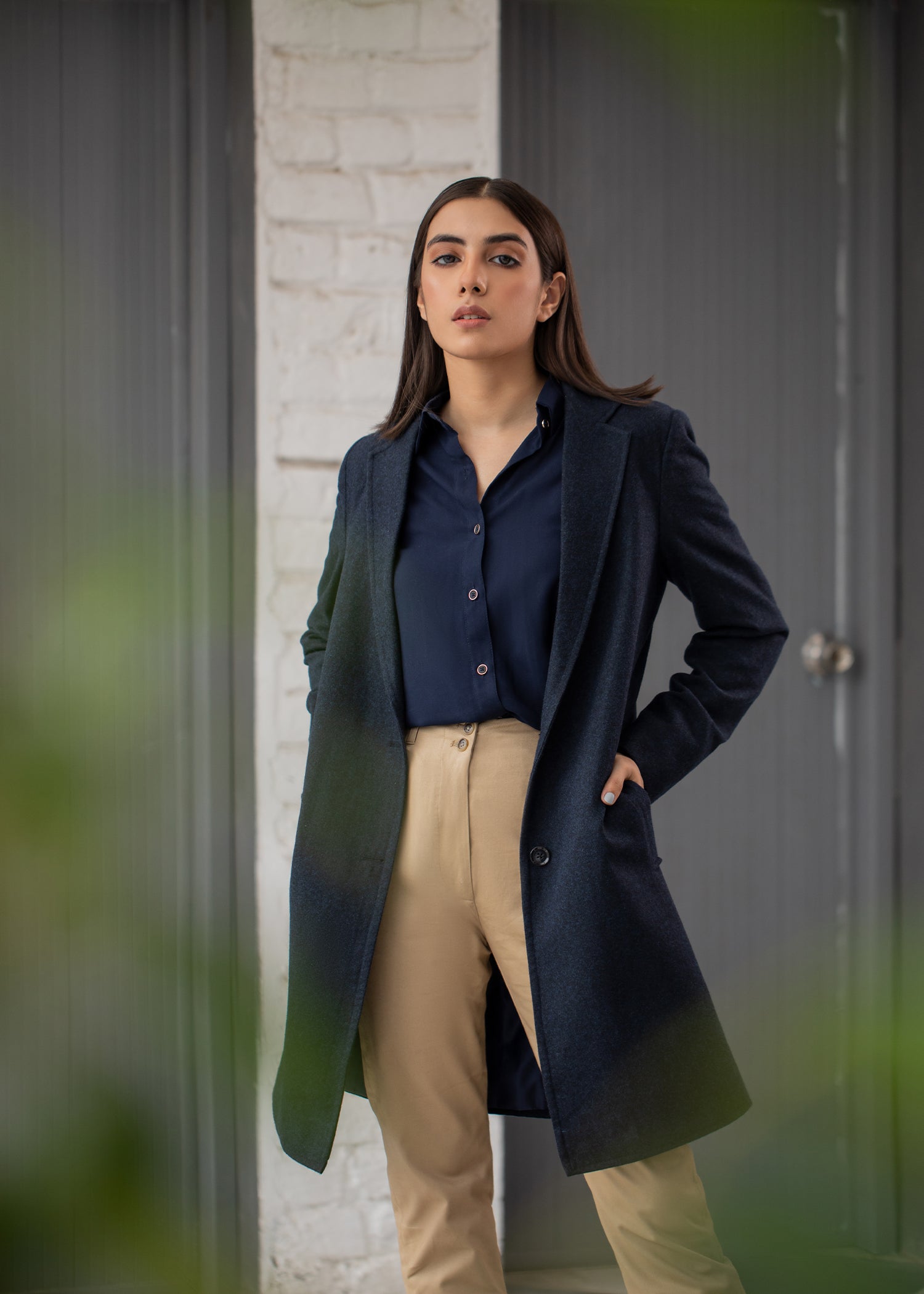 Blue Woolen Overcoat